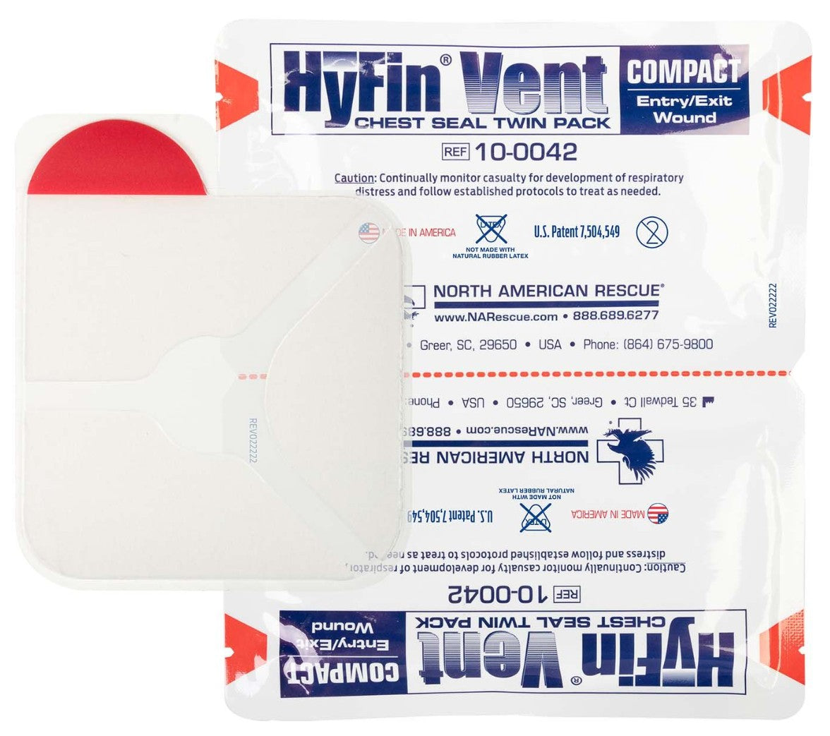NAR HyFin Vent Compact Chest Seal Twin Pack | More Prepared LLC