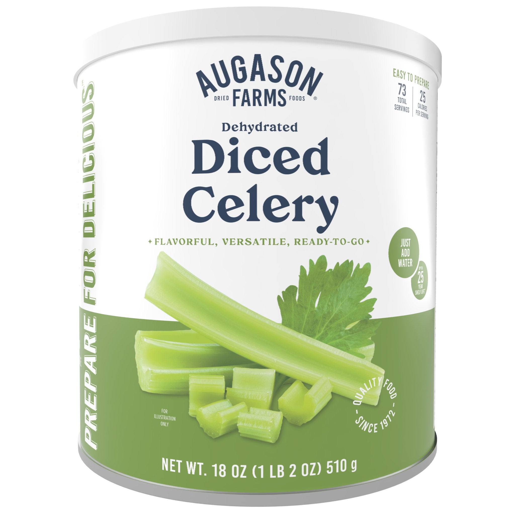 Dehydrated Cross Cut Celery Can, 73 Servings – More Prepared