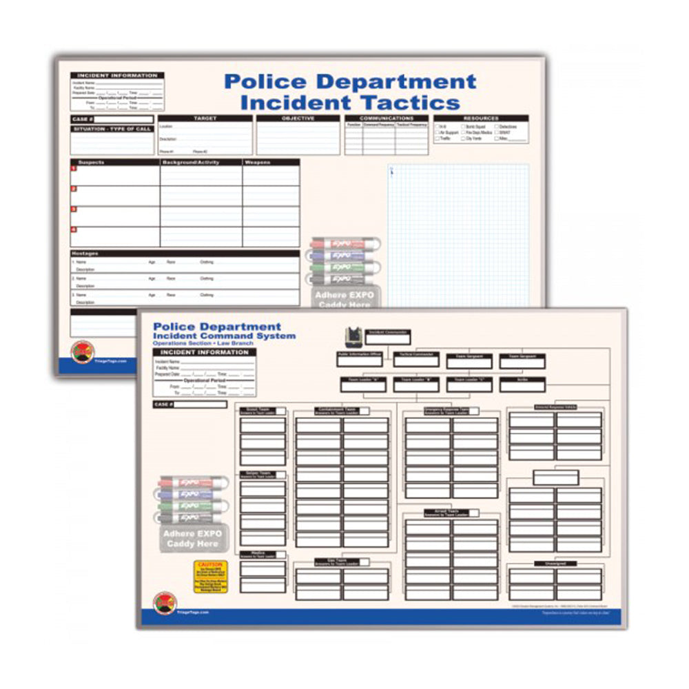 Police ICS Command Board Large | More Prepared
