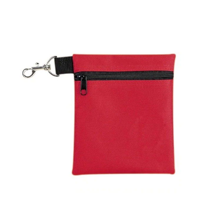 Golf Tee Pouch - 6" x 7" Red | More Prepared